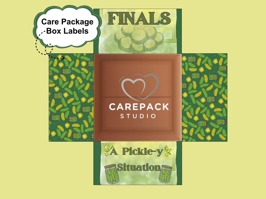 Finals Care Package Labels Exam Week Instant Download Printable Box ...