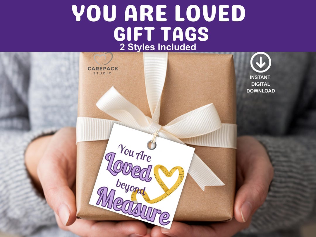 You Are Loved Beyond Measure Printable Tag Gift Sewer Gift Valentines ...