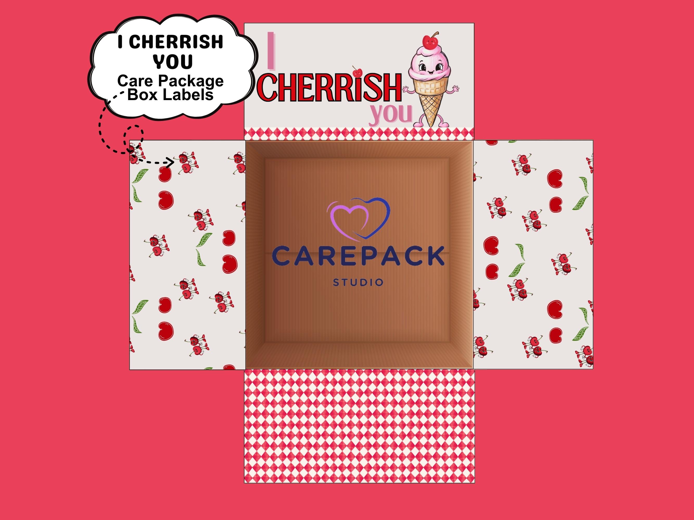 Care Package Box Flap Labels Printable Decoration Valentines Day I ...