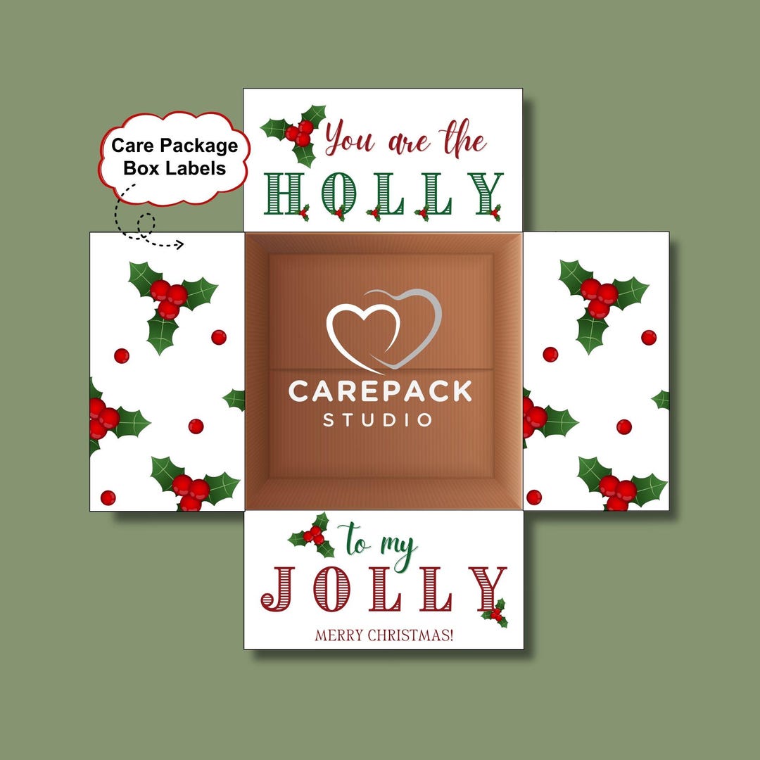 Care Package Box Labels Printable Box Flap Labels for Christmas You Are ...