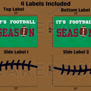 Football Care Package Labels Printable Sports Football Theme Box Flap ...