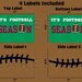 Football Care Package Labels Printable Sports Box Flap Instant Download ...