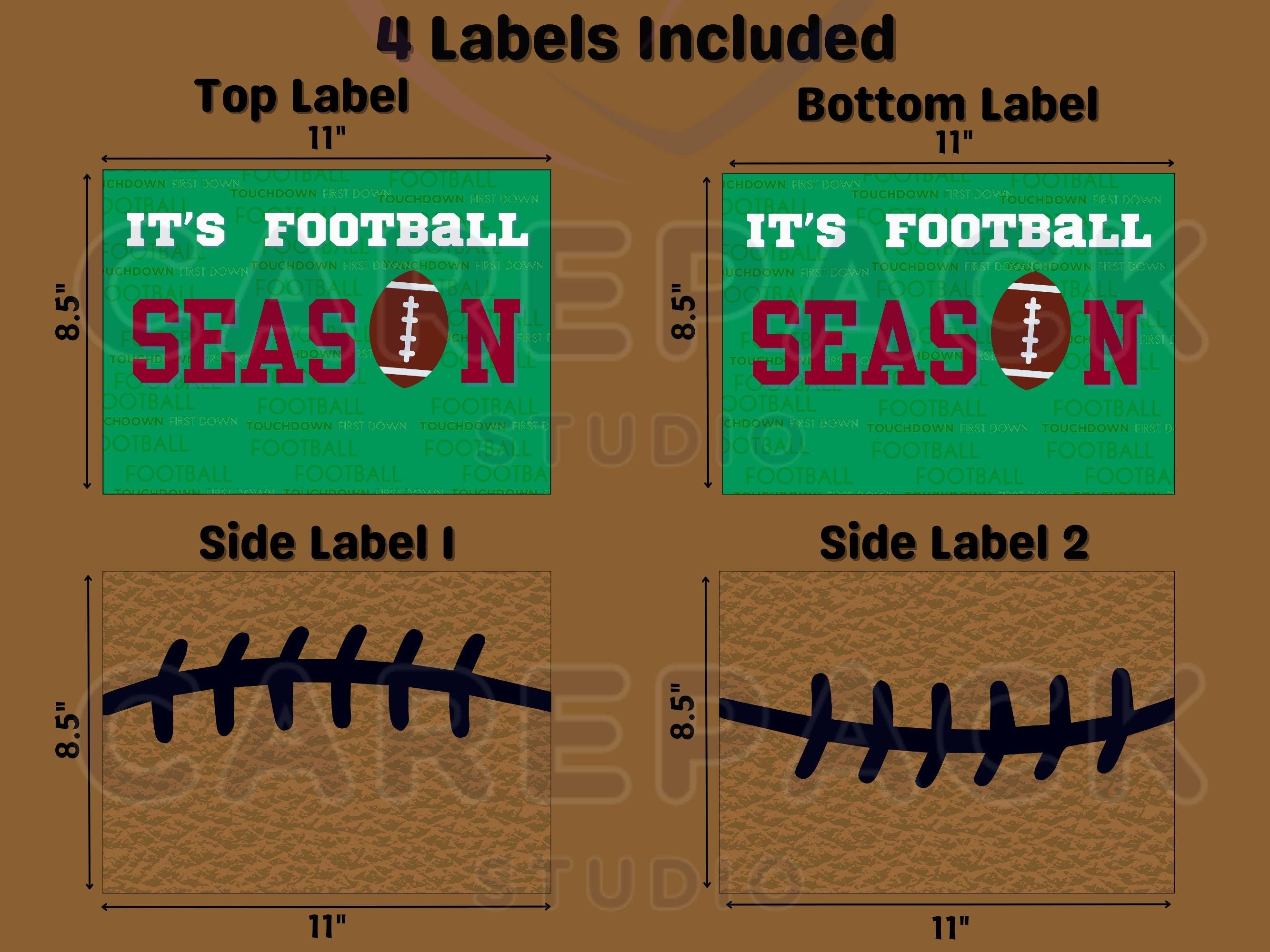 Football Care Package Labels Printable Sports Football Theme Box Flap ...