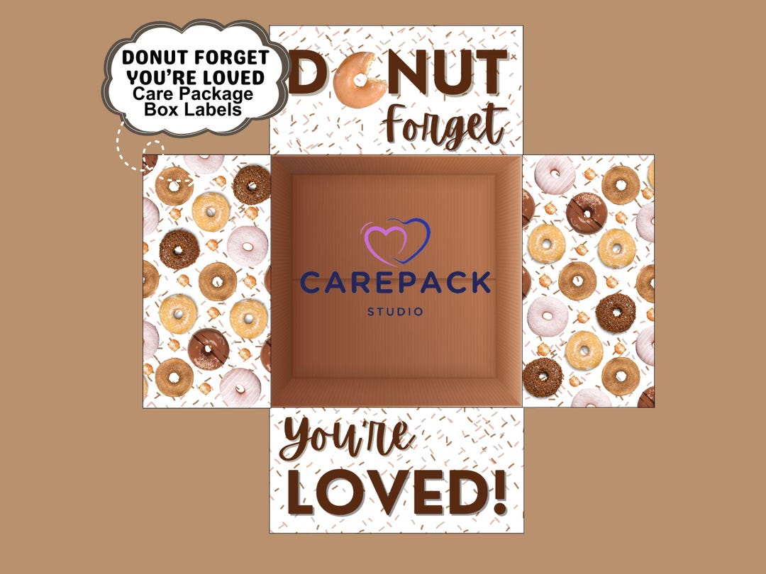 Care Package Instant Download, Printable Label Decor for Box Flap ...