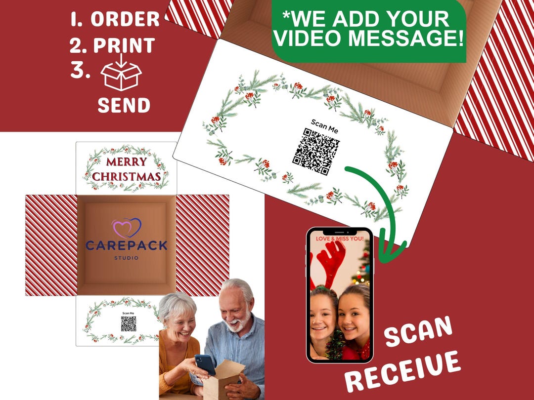 Personalized Christmas Labels for Care Packages, Printable Decoration ...