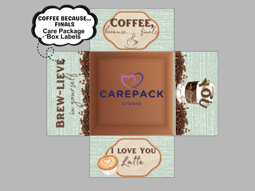 College Exam Week Label, Instant Download Printable Decoration Box ...