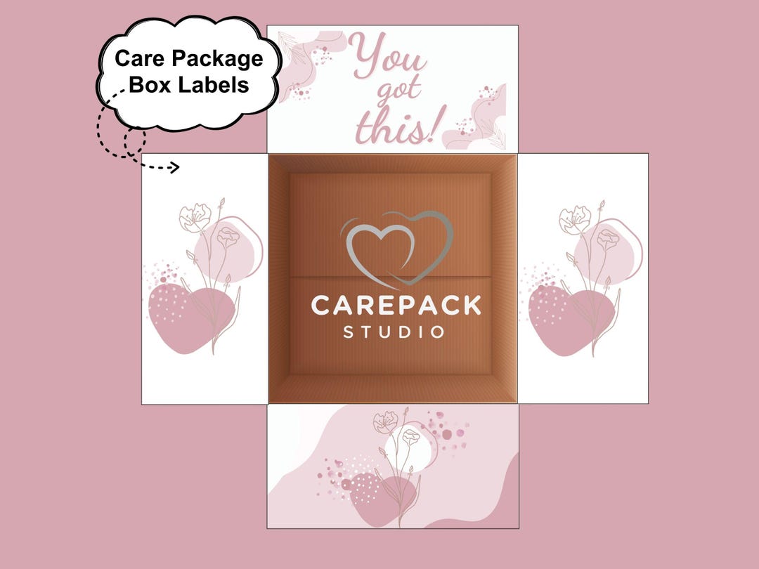 Postpartum Care Package Labels Printable Box Flap Encouragement Gift ...
