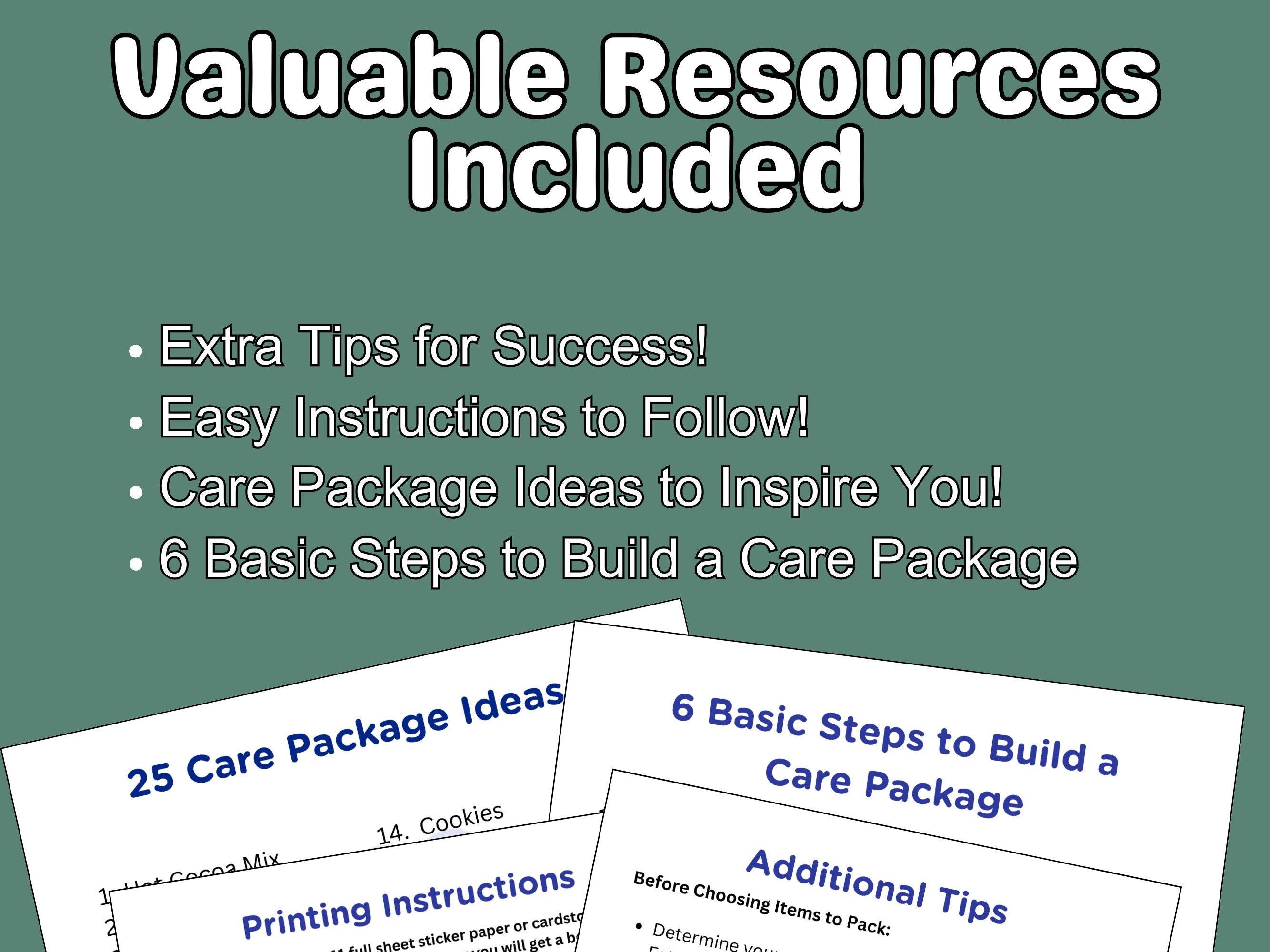 Care Package Label Instant Printable Recovery Welcome Home Gift Box ...