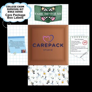 College Exam Survival Kit Labels Instant Download, Printable Decoration ...
