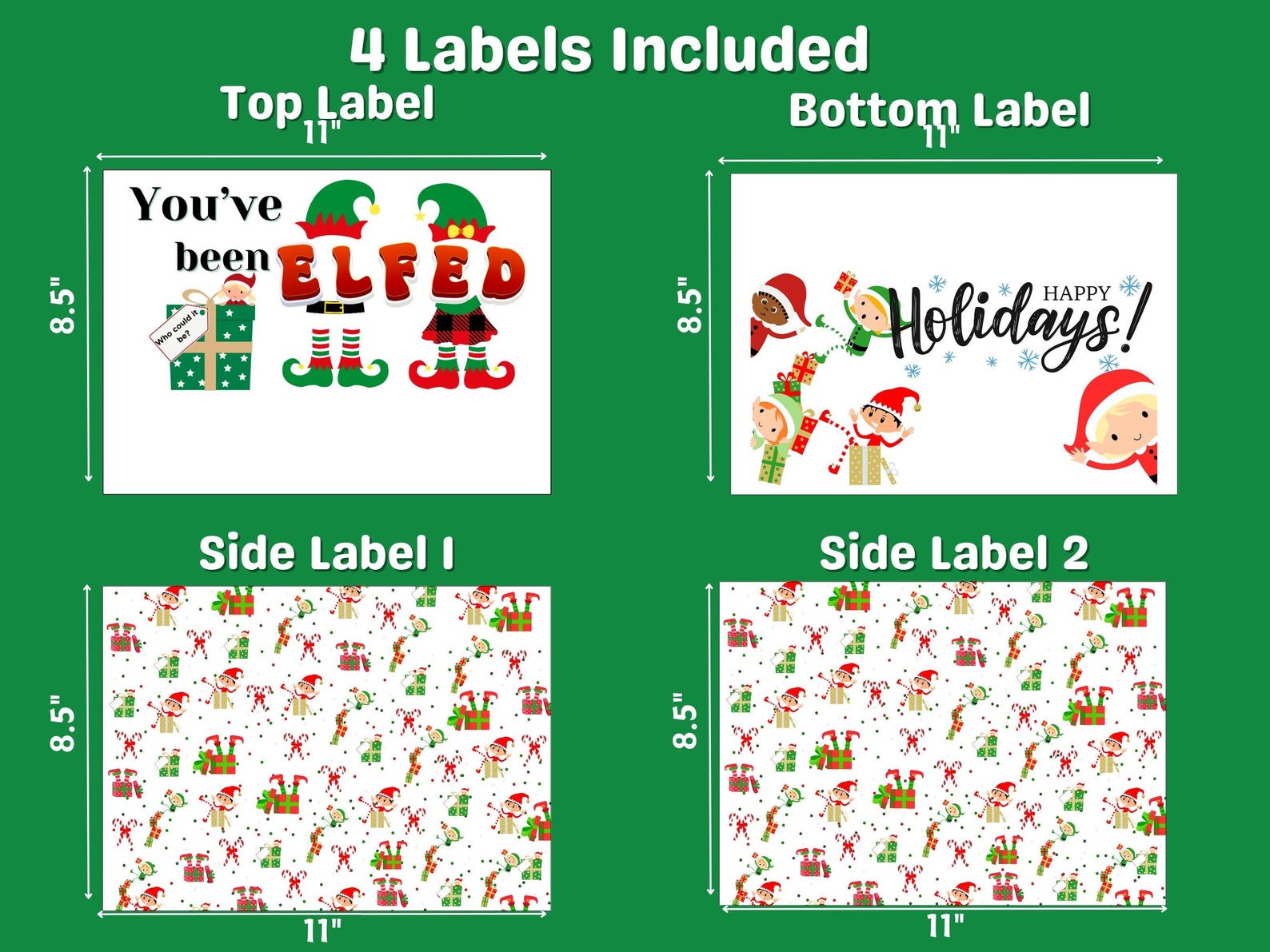 Surprise Christmas Package Labels, Printable Box Flap Decor, You've ...