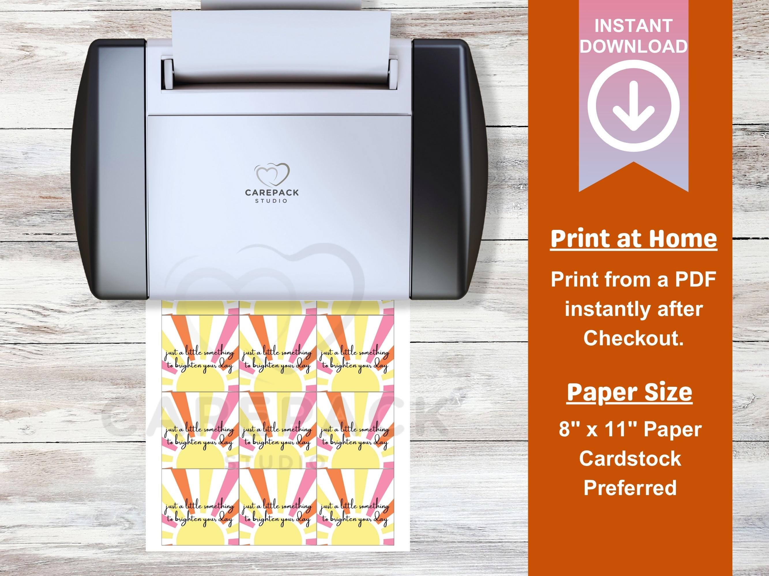 Yellow Sunshine Gift Tag, Printable Brighten Your Day Gift Label ...