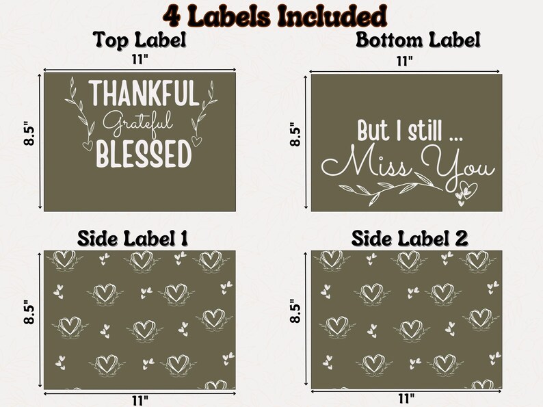 Care Package Printable Labels, Printable Decoration for Box Flaps ...