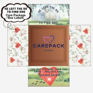 Christian Care Package Box Flap Label Printable Label Matthew 18 Verse ...