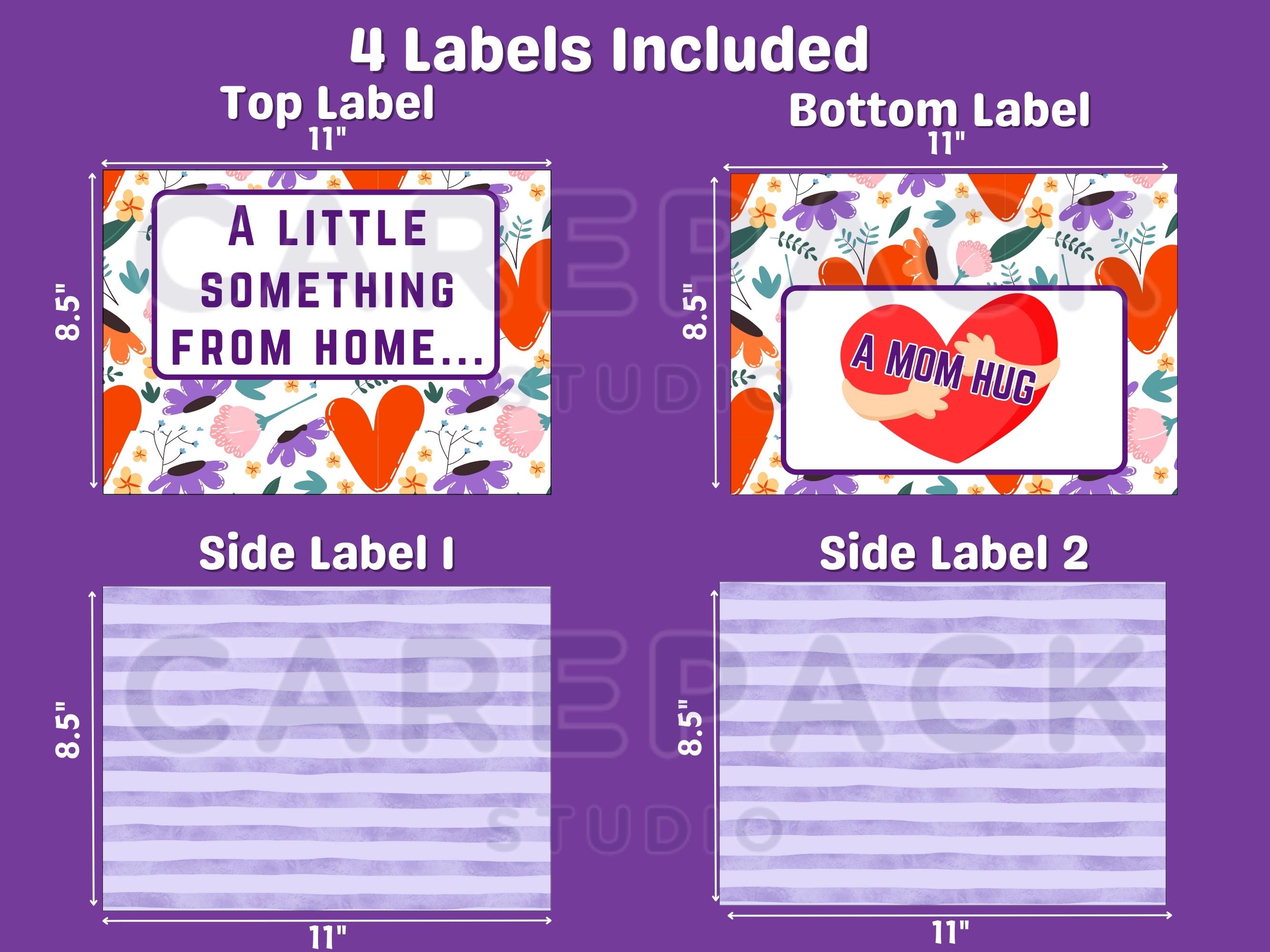 Mom Hug Care Package Labels Printable Download Decoration for Box Flaps ...