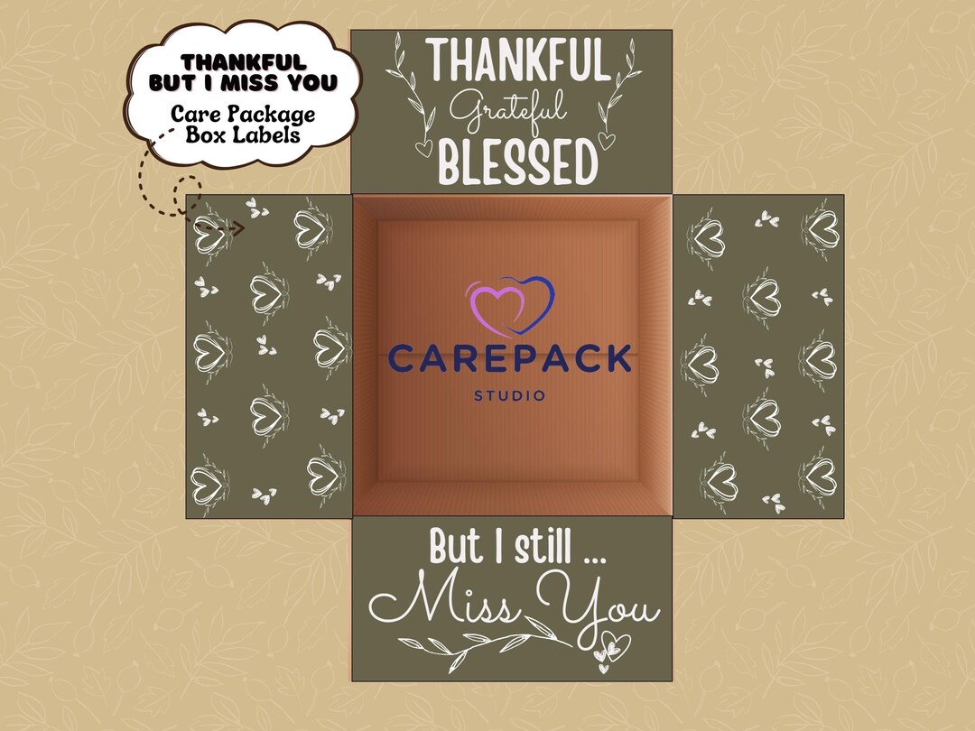 Care Package Printable Labels, Printable Decoration for Box Flaps ...