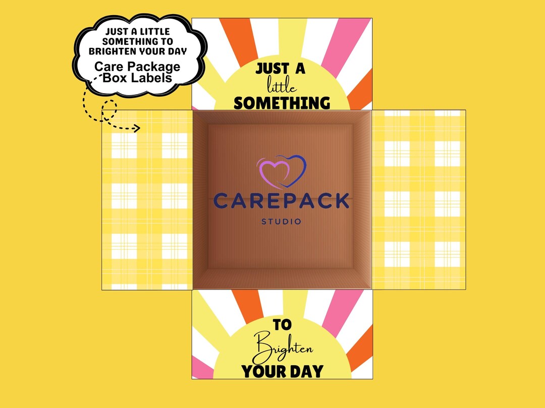 Sunshine Box Care Package Label for Encouragement, Printable Decoration ...