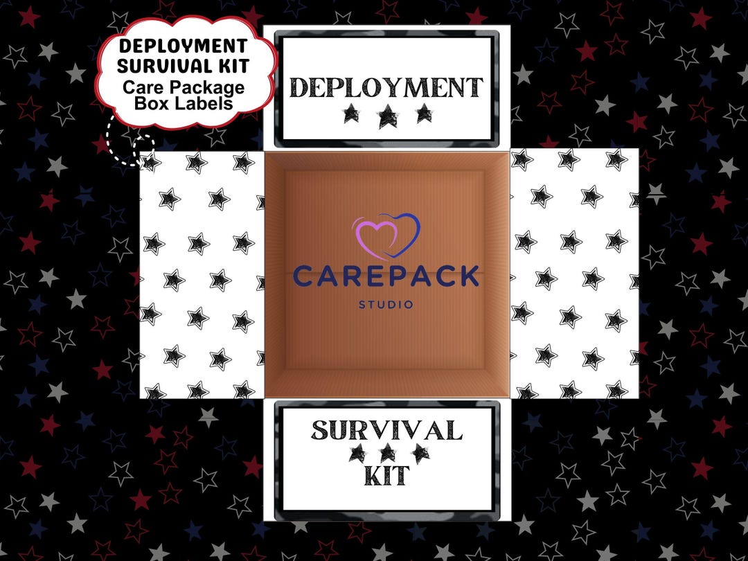 Military Care Package Labels, Printable Decoration for Box Flaps ...