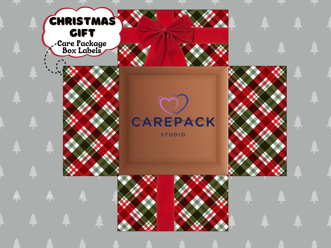 Christmas Printable Decoration for Box Flaps, Holiday Package Labels ...