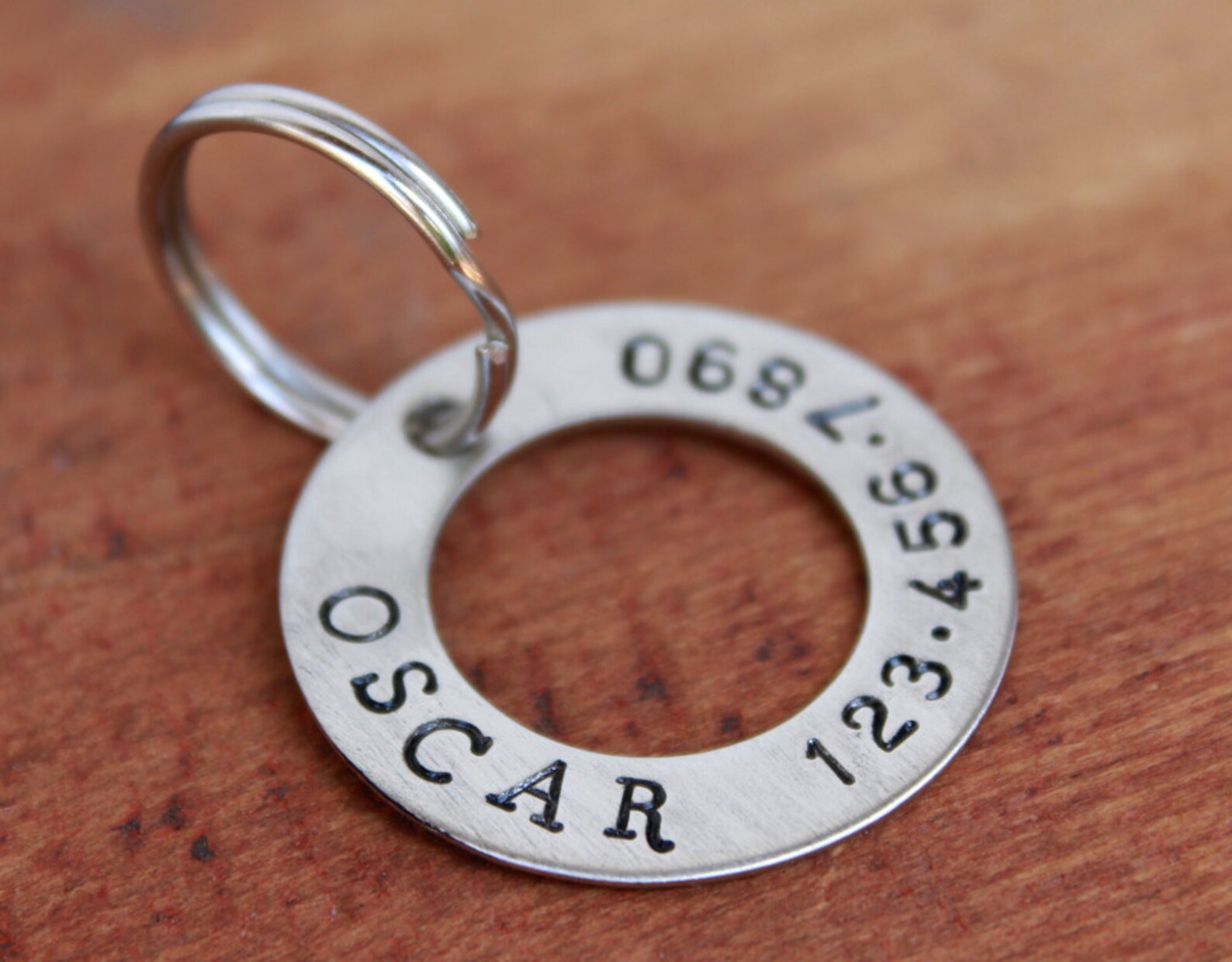 Personalized Dog ID Tag Pet - Hand Stamped Washer - MJ Lessard - Etsy