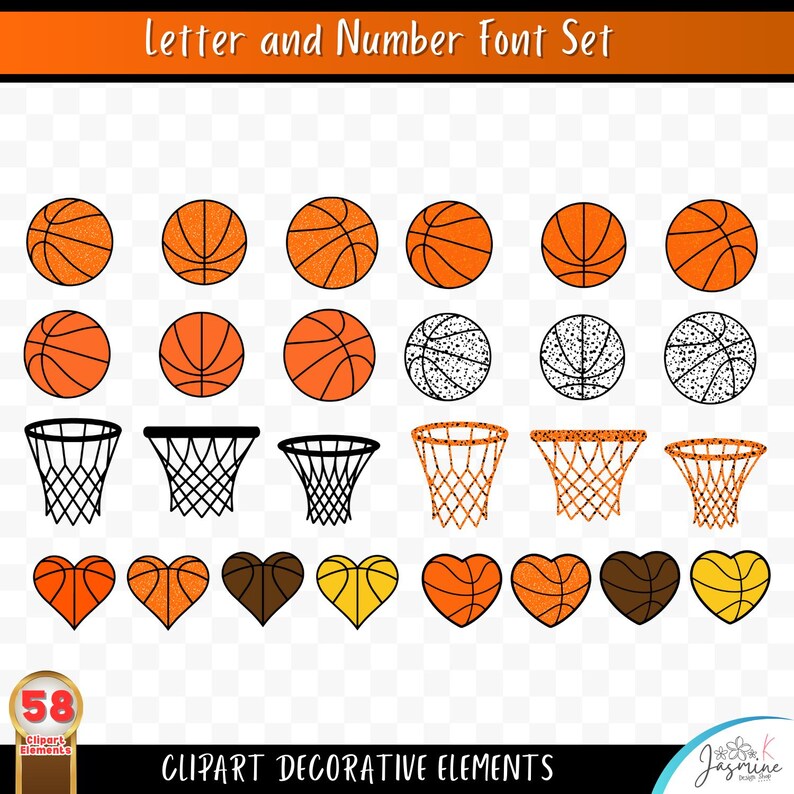 Basketball Number and Letters Png, Preppy Style for Game Day, Sports ...