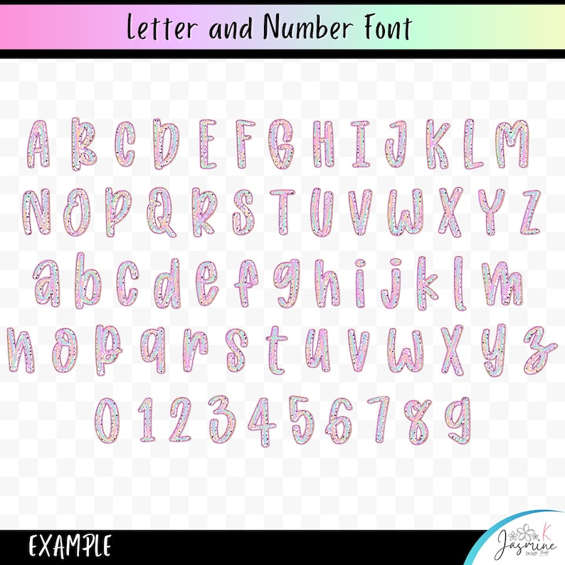 Brush Stroke Summer Alphabet Png Clipart, Letter and Number Bundle ...