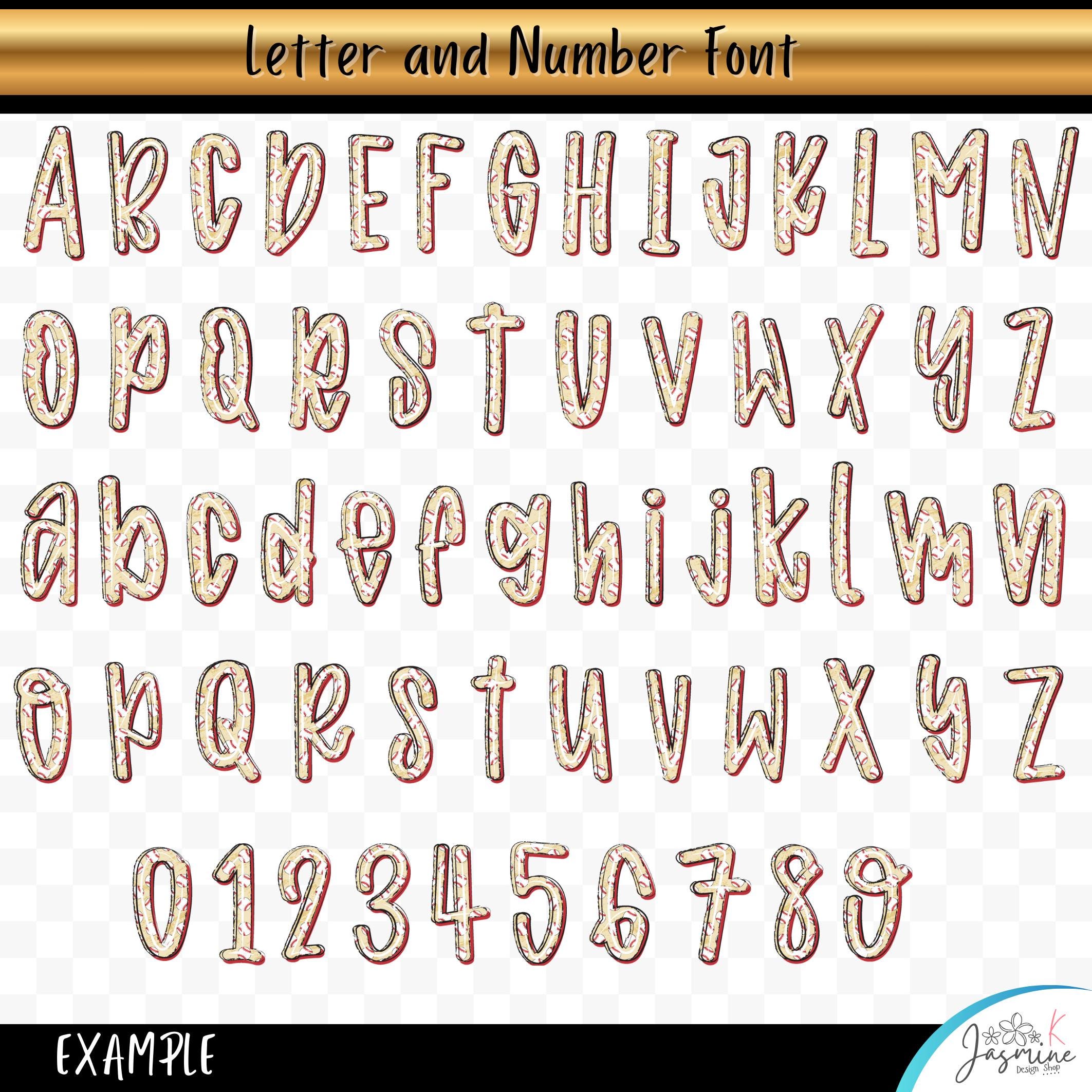 Baseball Softball Alphabet PNG, Doodle Font, Sports Letters and Numbers ...