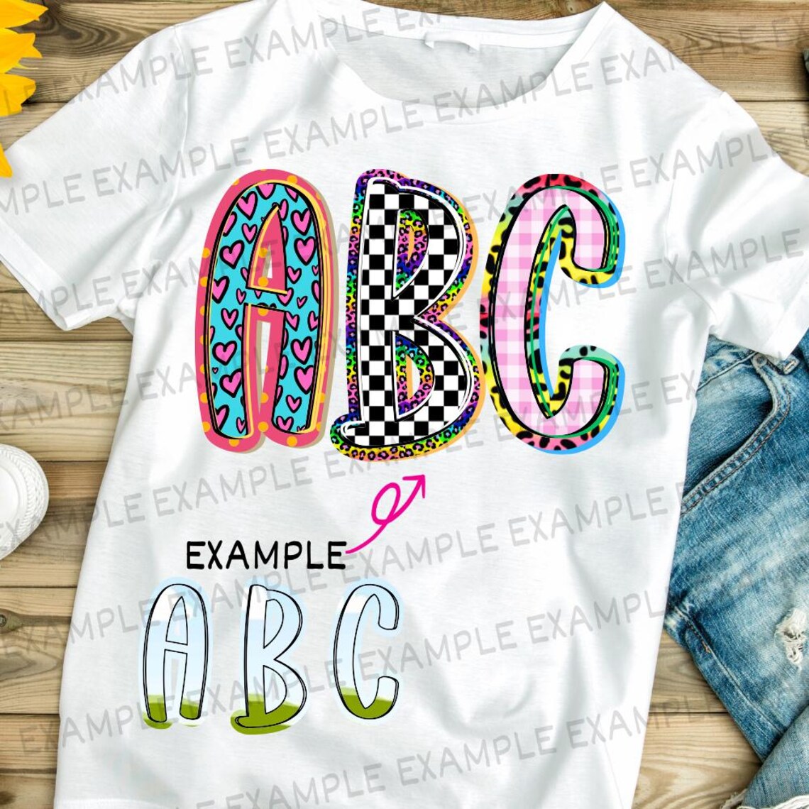Preppy Canva Alphabet Frame Template, Canva Alpha Doodle Frames , Canva ...