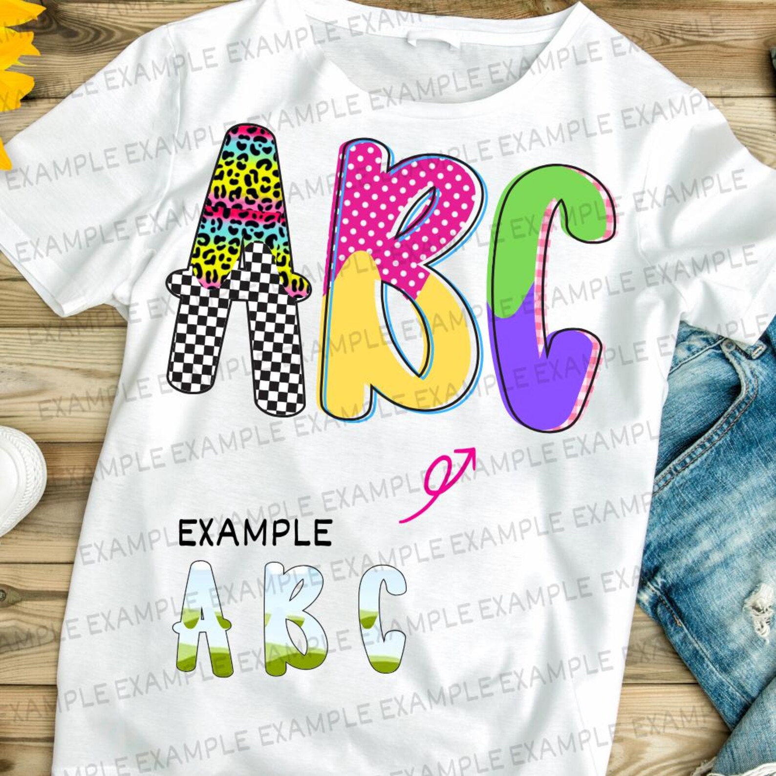 Preppy Canva Letter and Number Handwriting, Canva Alpha Doodle Frames ...