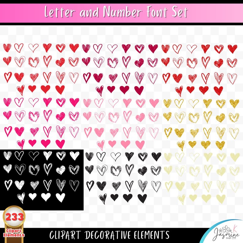 Pink and Glister Valentine's Day Alphabet Png,alphabet Png Bundle ...