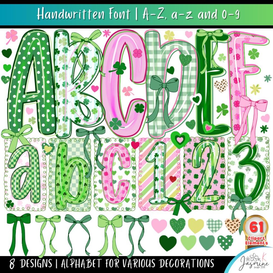 Feel Lucky St Patrick's Alphabet Png, Lucky Shamrock Png, St Patrick ...