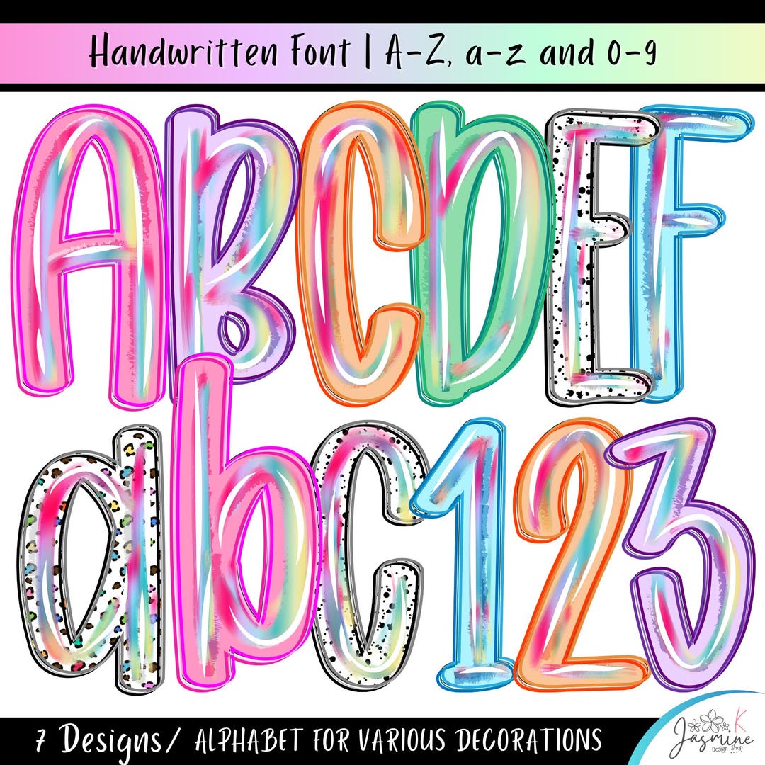 Neon Summer Sassy Beach Alphabet, Sunset Lover, Trendy Girly Summer ...