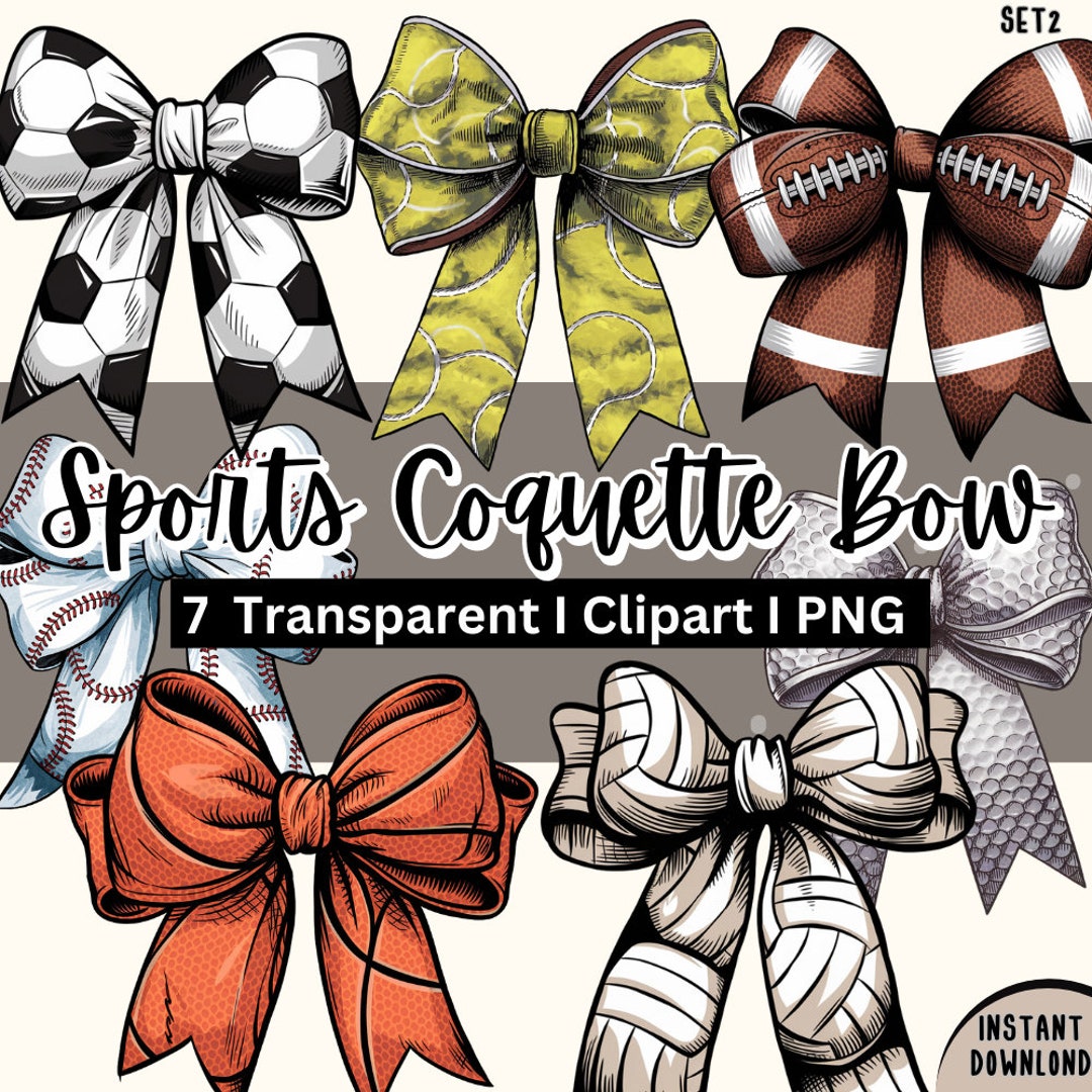 Sports Coquette Bow, Sports Bow Png, Sports Coquette Bow Png, Football ...