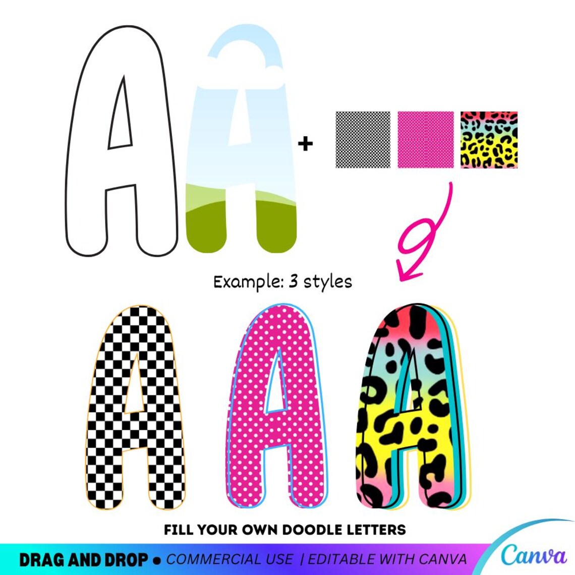 Preppy Canva Fonts Handwriting, Canva Alpha Doodle Frames , Canva ...