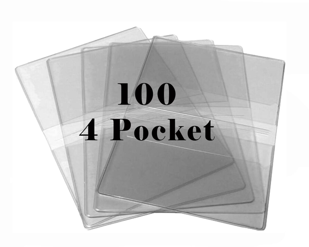 100 Clear Vinyl Debit Card Holders Business Wallet Credit Grocery Cover ...