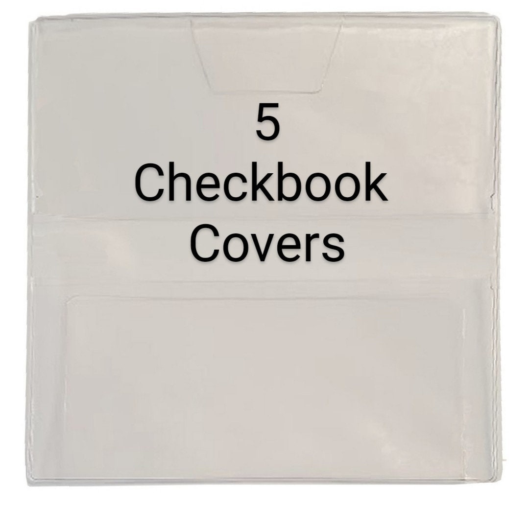5 Clear DIY Checkbook Covers Vinyl Check Covers Embroidery - Etsy