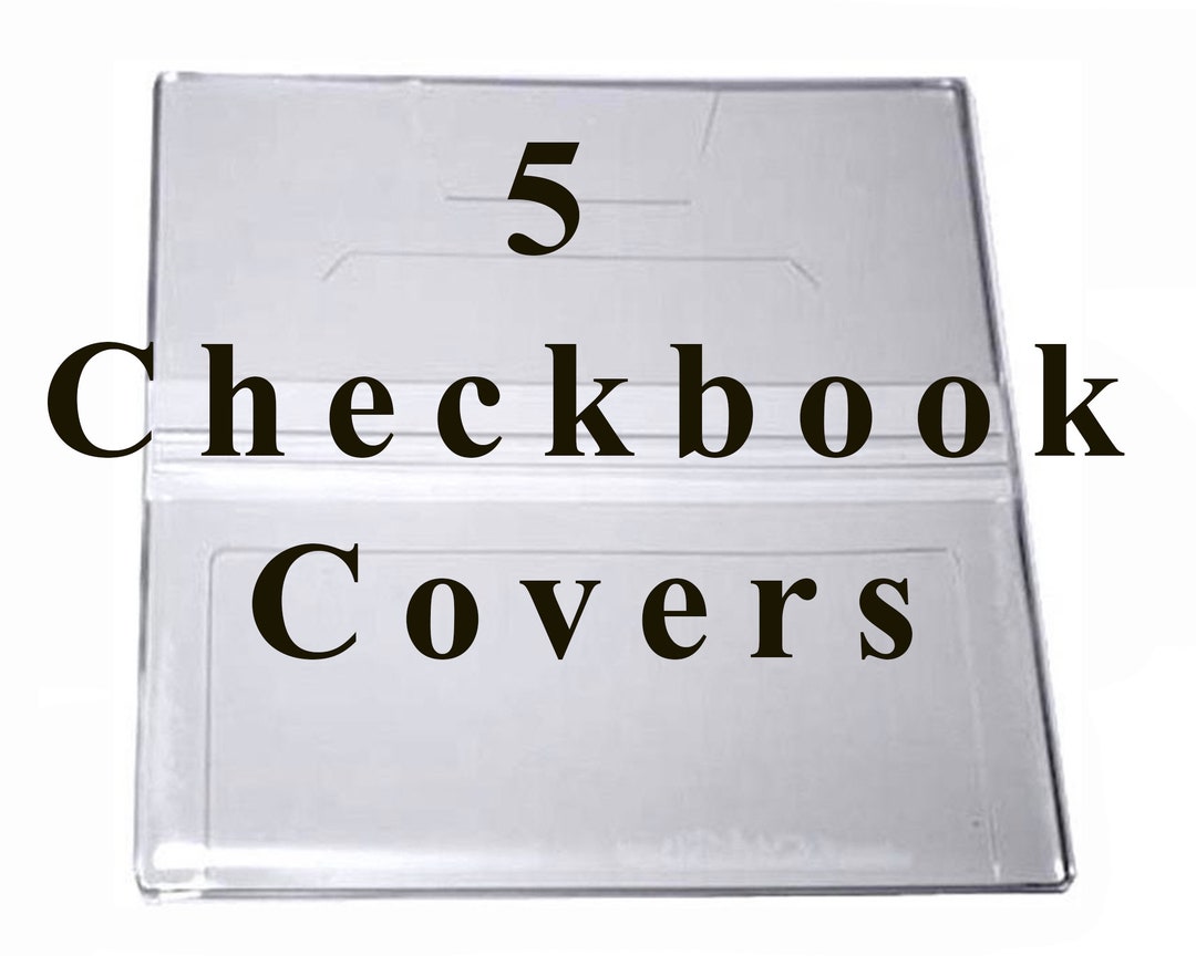 5 Clear DIY Checkbook Covers Vinyl Check Covers Embroidery - Etsy