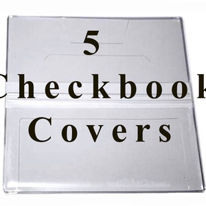 5 Clear DIY Checkbook Covers Vinyl Check Covers Embroidery | Etsy