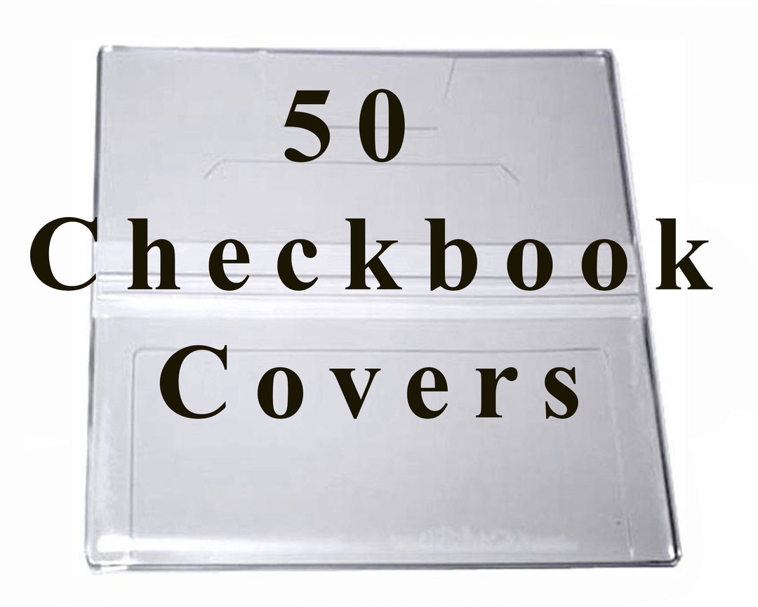 50 Clear Checkbook Covers Vinyl Check Holder Quilt & - Etsy