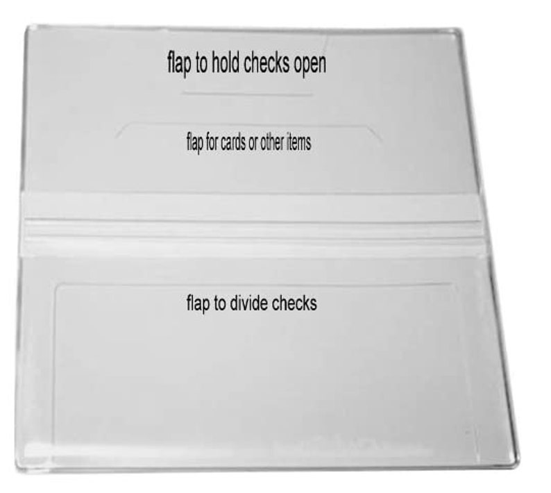 5 Clear DIY Checkbook Covers Vinyl Check Covers Embroidery Stamping ...
