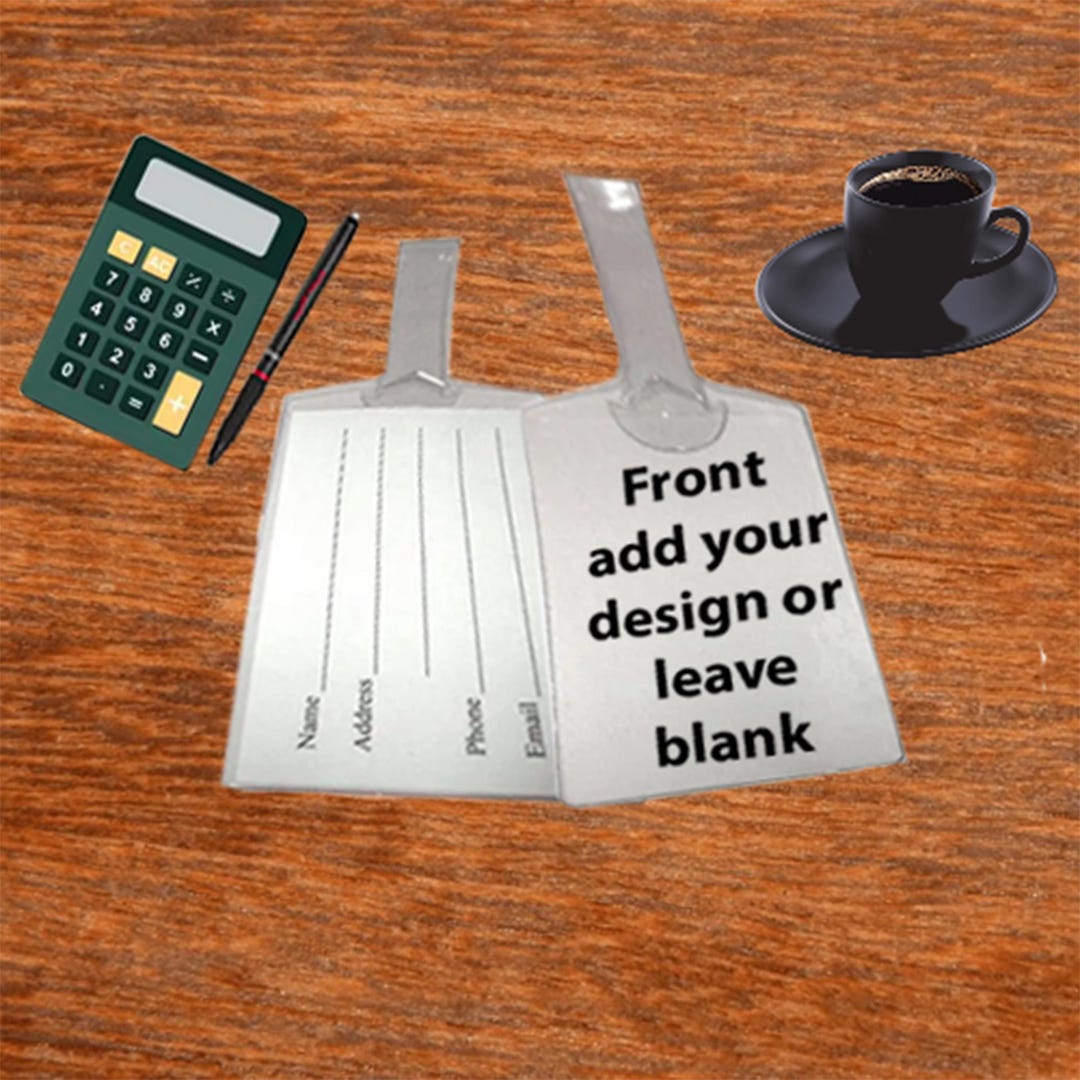 Set of Large Self Looping Luggage Tags for Suitcase Tote Carry on ...