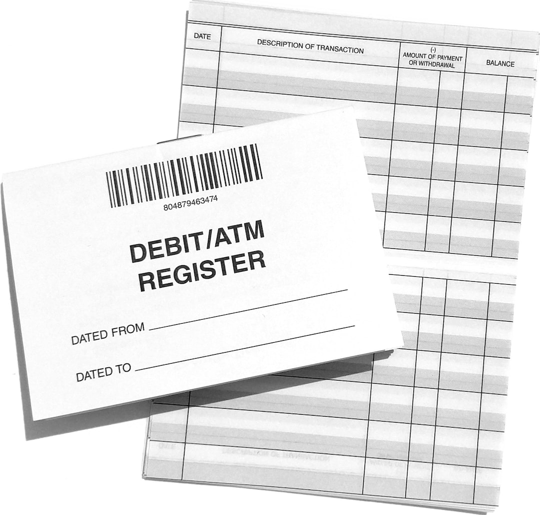 10 Debit Card Registers-now With 32 Pages-balance Column Mini Check ...