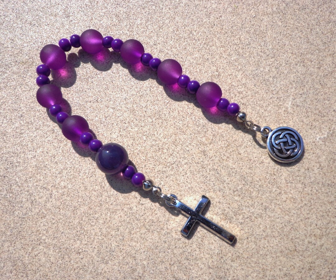 Chaplet Anglican Silver Tone Cross and Celtic Knot Charm - Etsy