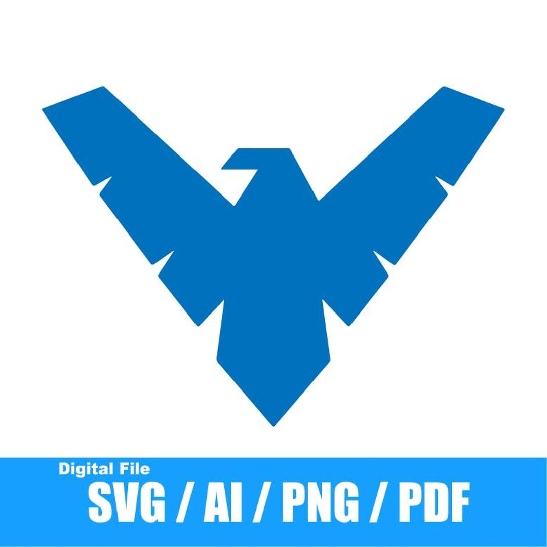 NIGHTWING Bird Symbol/logo/decal/stickers File (svg, Png, Ai, Pdf) - Etsy