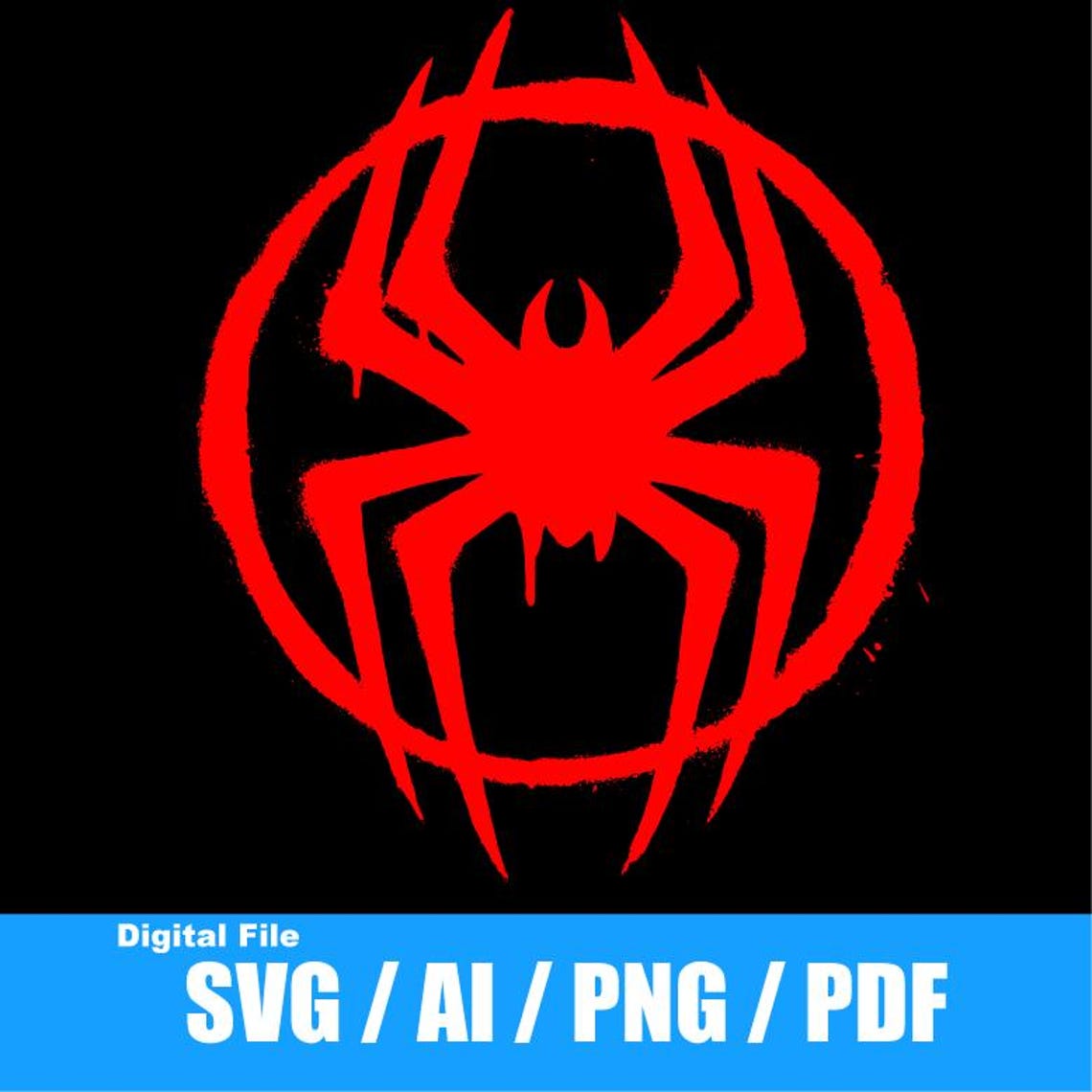 Miles Morales Across the Spider-verse Logo/decal/stickers File (svg ...