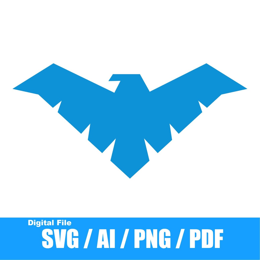 YOUNG JUSTICE NIGHTWING Bird Symbol/logo/decal/stickers File (svg, Png ...