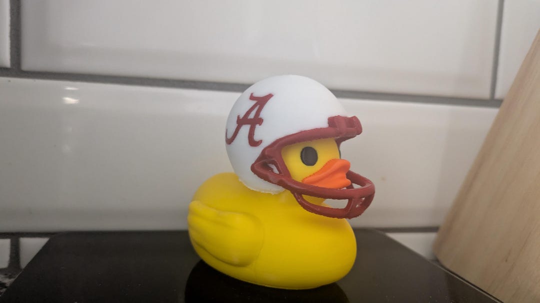 Alabama Themed Football Duck – 3D Printed Dash Buddy 3 in Tall - Etsy