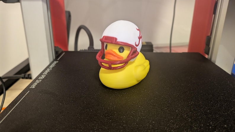 Alabama Themed Football Duck – 3D Printed Dash Buddy 3 in Tall - Etsy
