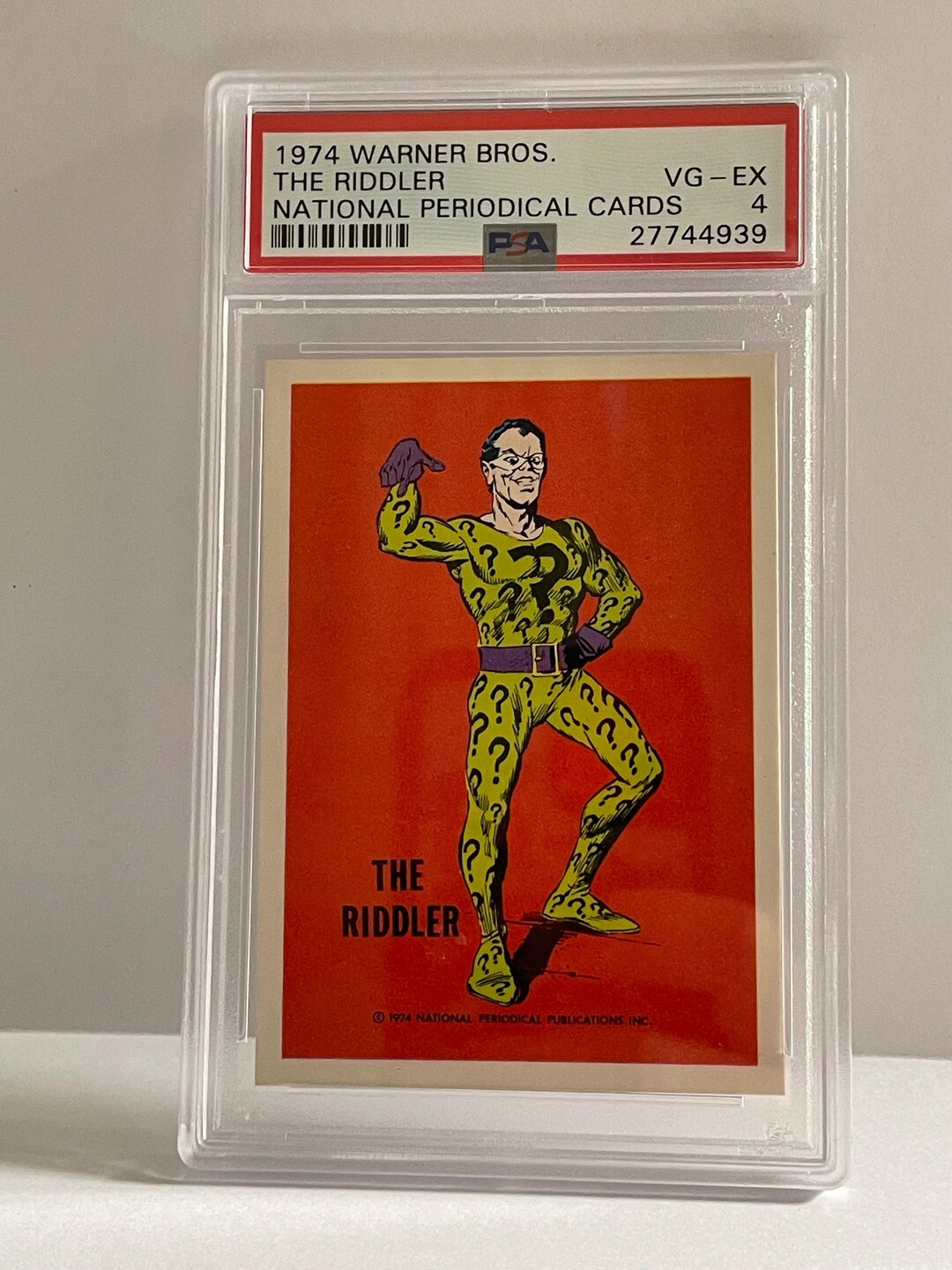 1974 Warner Bros. the Riddler National Periodical Cards Wonder Bread DC ...