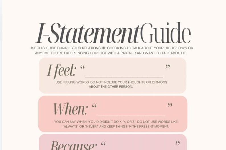 Printable Relationship Check-in Template for Couples - Etsy