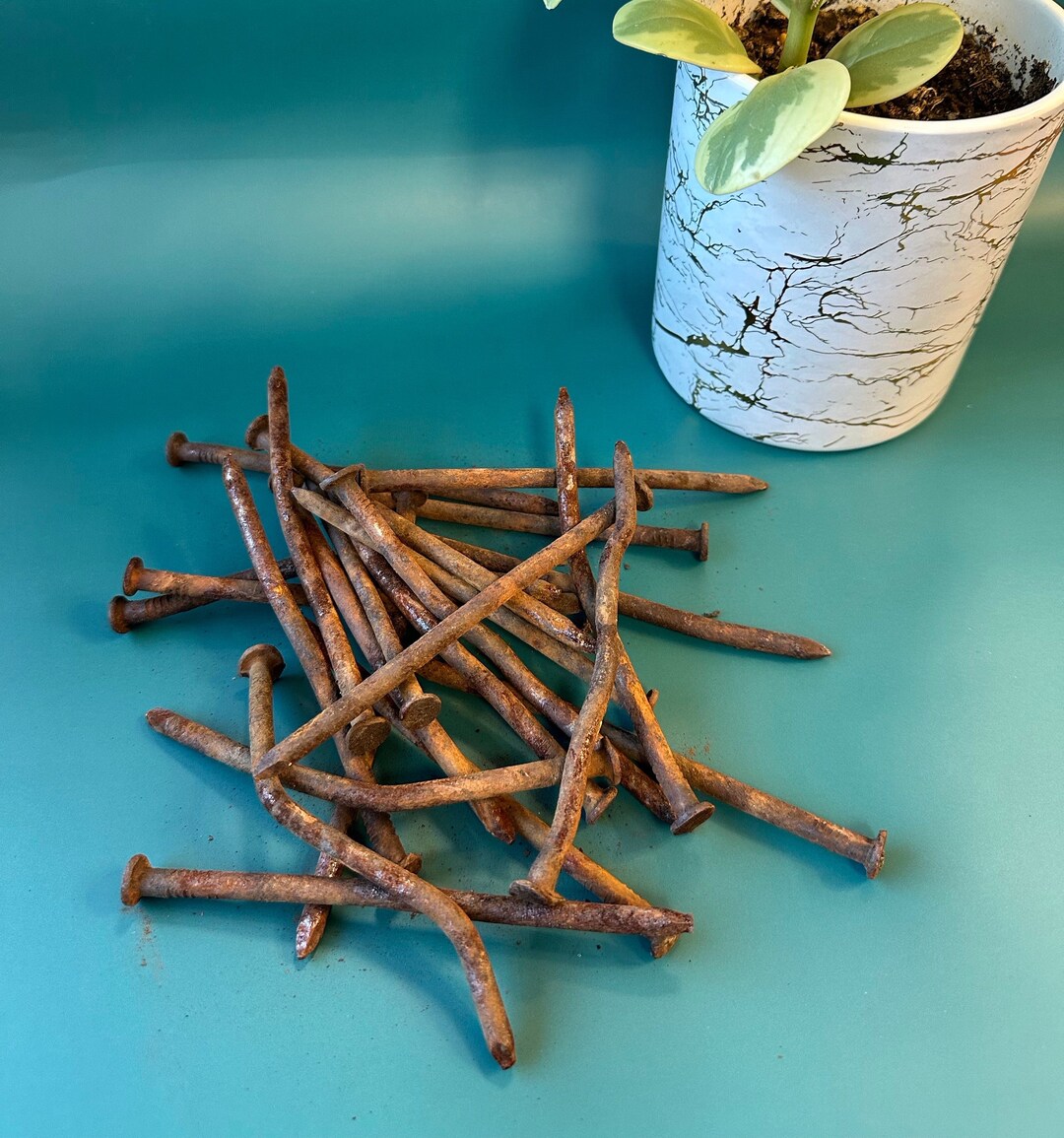 Large Rusty Nails: 4-5 Inch Farmhouse Craft Supply (8 Ounces) - Etsy